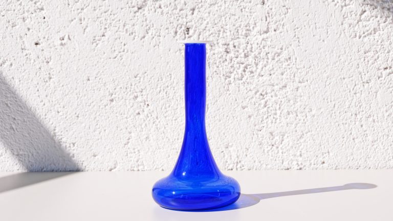 Dark Blue Short Sturdy Vase | Lonca Studio